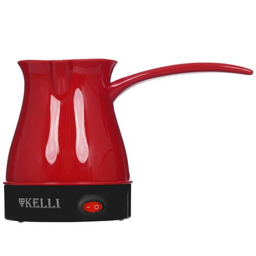 KELLI Турка электрическая KL-1444Red, красный, черный купить на OZON по низкой цене (1688428614)