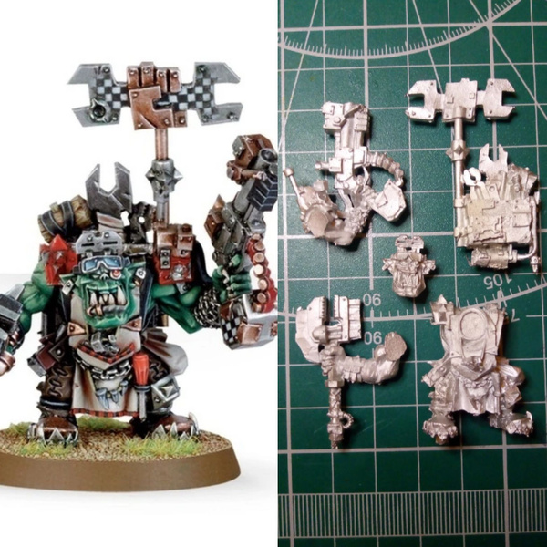 Ork Big Mek w/Kustom Mega-blasta Warhammer миниатюра металл купить на ...