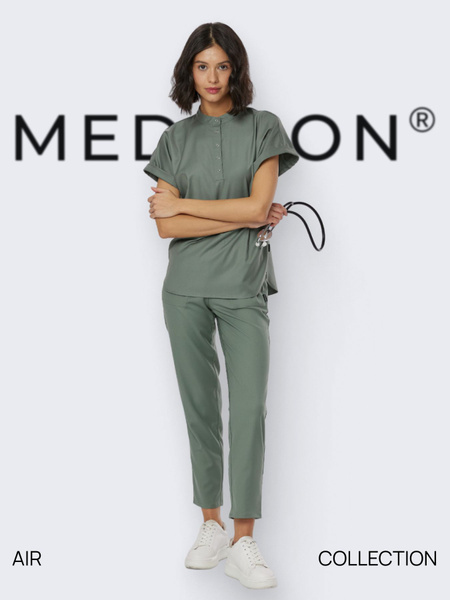 Костюм рабочий Женский MEDILION, размер 46 шалфей, серо-зеленый Вискоза ...