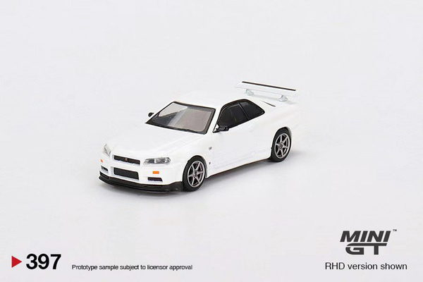 TSM MINI GT #397 1:64 Nissan Skyline GT-R White R34 Легковая модель ...