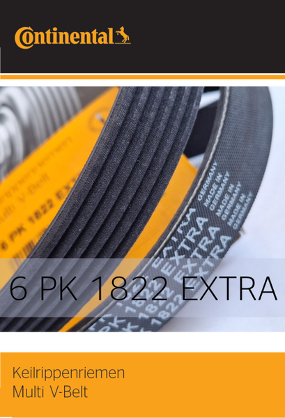 Ремень генератора Continental 6PK1822EXTRA (OEM: 8200598964 RENAULT ...