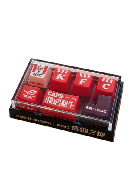 Новые кейкапы ROG с логотипом KFC,перекрестие,Периферийные клавиатуры ...