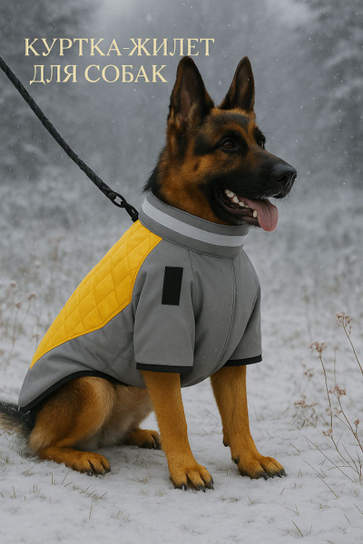 Зимний жилет шлейка, одежда для собак средних и крупных пород, светоотражающие полосы. 6XL ...