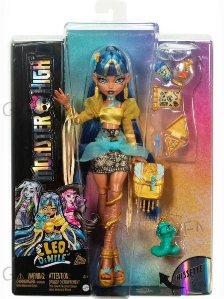 Monster High, Cleo De Nile Core Refresh Doll with Pet Cobra Hissette ...