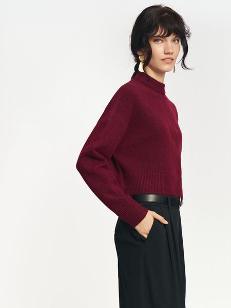 Свитер Женский Zolla бордовый Полиэстер, Акрил, размер 42 Длинный Китай купить c доставкой на ...