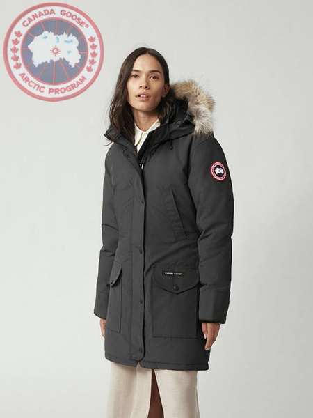 Парка Женский CANADA GOOSE Съемная опушка серый Полиэфирное волокно ...