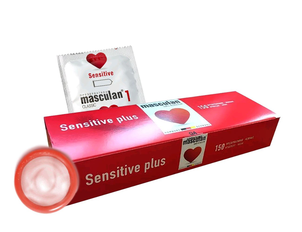 Презервативы Masculan Маскулан Sensitive plus 150 шт, ультратонкие ...