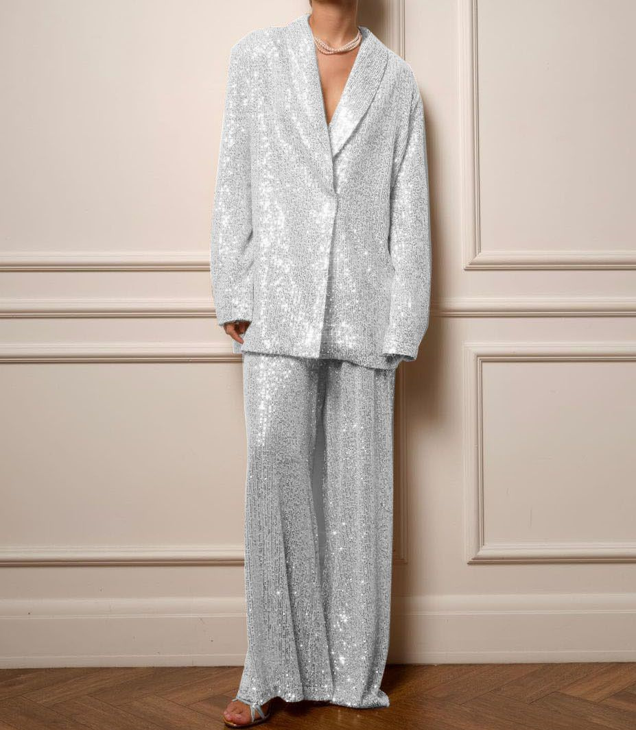 Костюм классический Женский Zara Вечерний/праздничный брючный черный, размер 48 Политекс ...