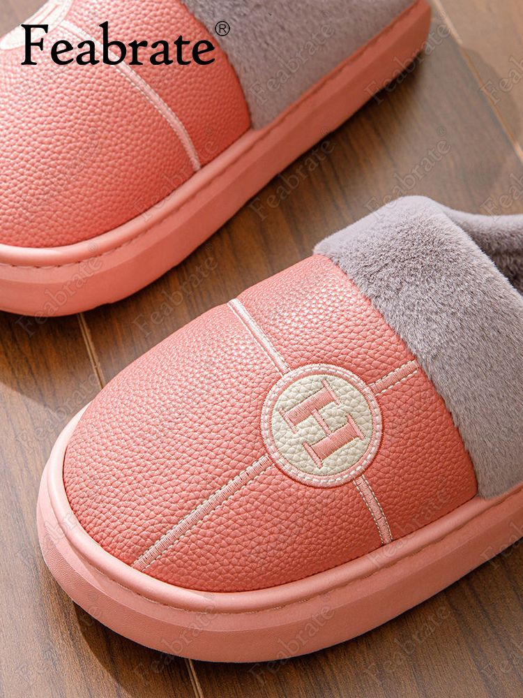 Тапочки Мужской Feabrate, размер 46, 47 R (средняя) темно-синий Круглый нос, Толстая подошва ...