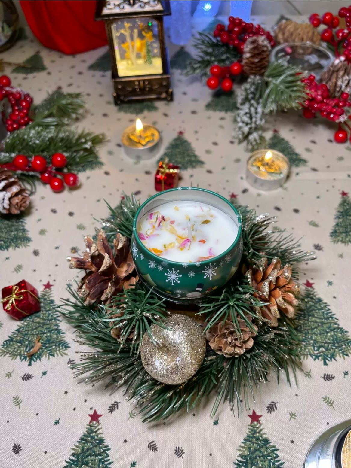 Свеча ароматическая KIVORA "Ваниль, лаванда, роза, ягоды годжи ...