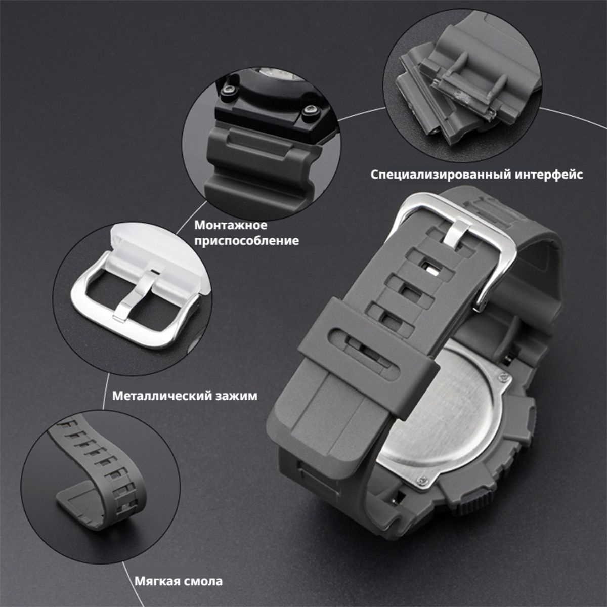 резиновый ремешок для CASIO AE1200/1300/1000W W215/216H/735H/800H, 18mm ...