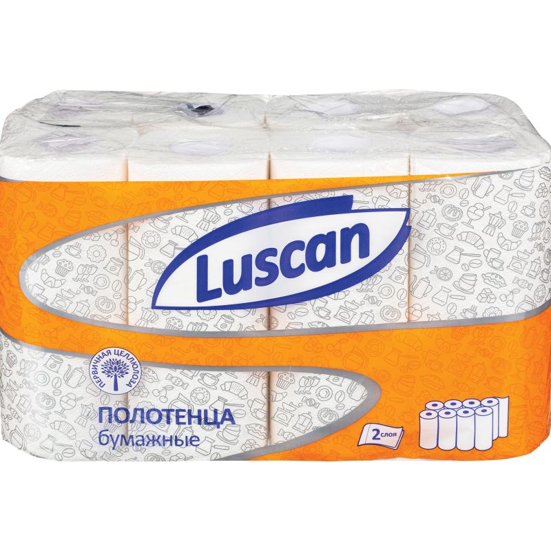 Полотенца бумажные LUSCAN 2-сл.,с тиснением, 8рул./уп купить на OZON по ...