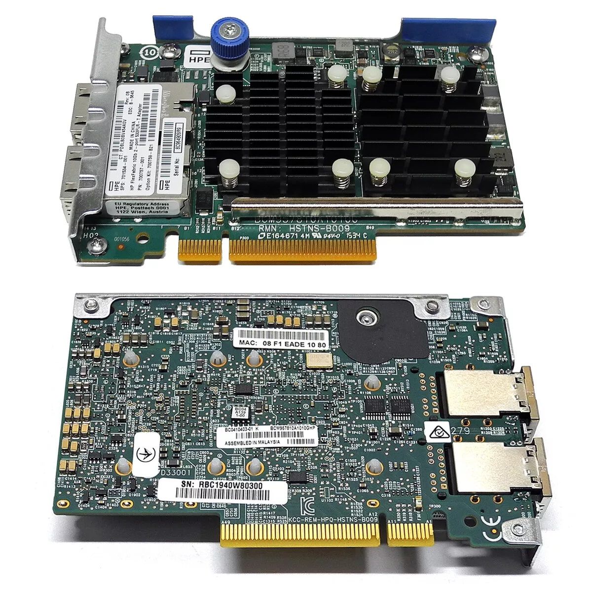 Сетевой адаптер HP, 533FLR-T, 2x10Gbt/s RJ45, PCi купить на OZON по ...