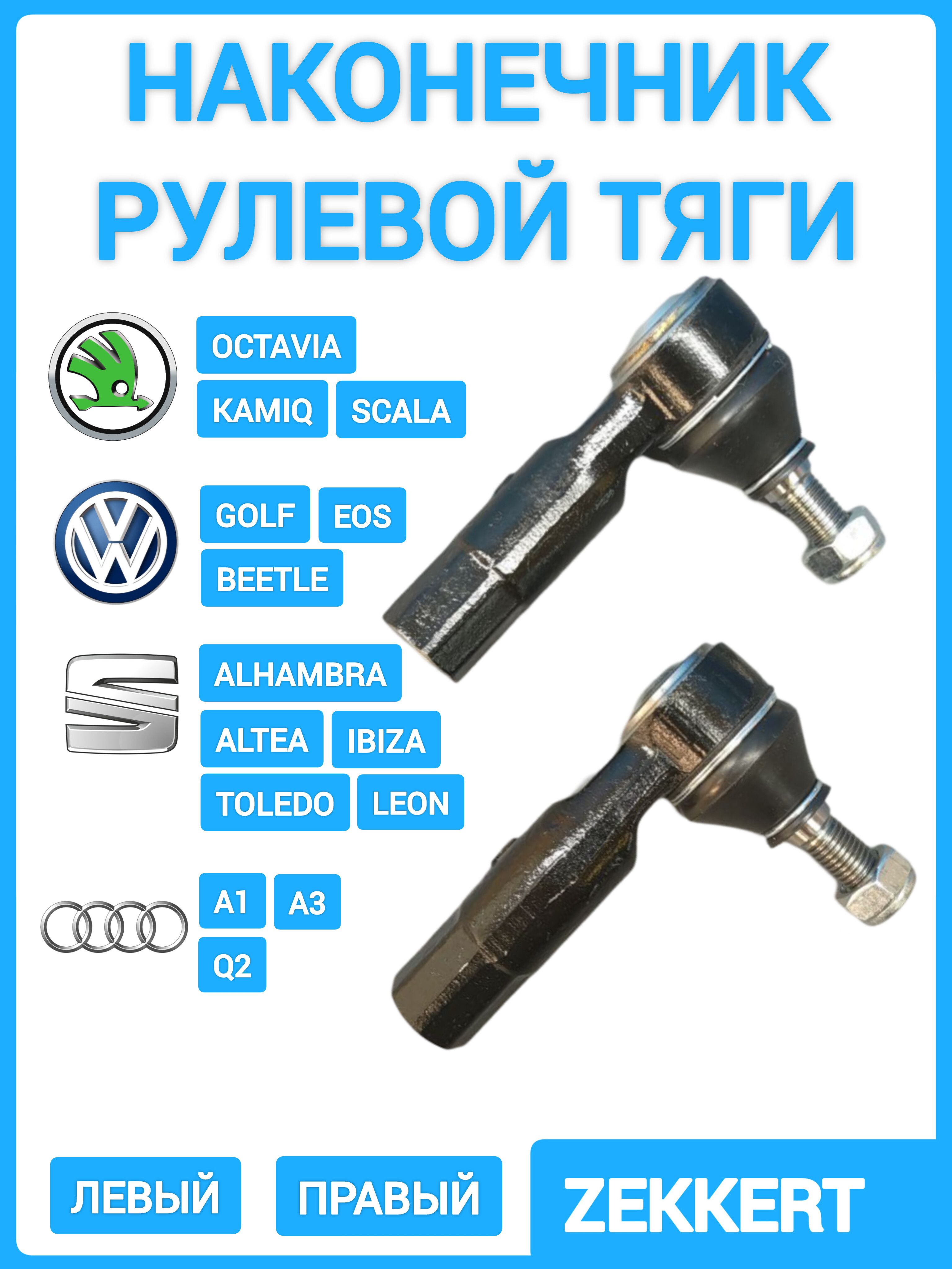 Наконечник рулевой тяги левый и правый SKODA Octavia A5 A7, Kodiaq 17 ...