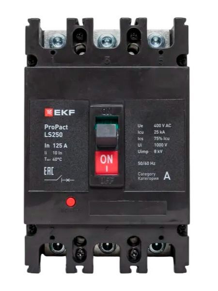 Выключатель автоматический 3п 125А 25кА LS 250 Pro Pact EKF mccb-250-25 ...