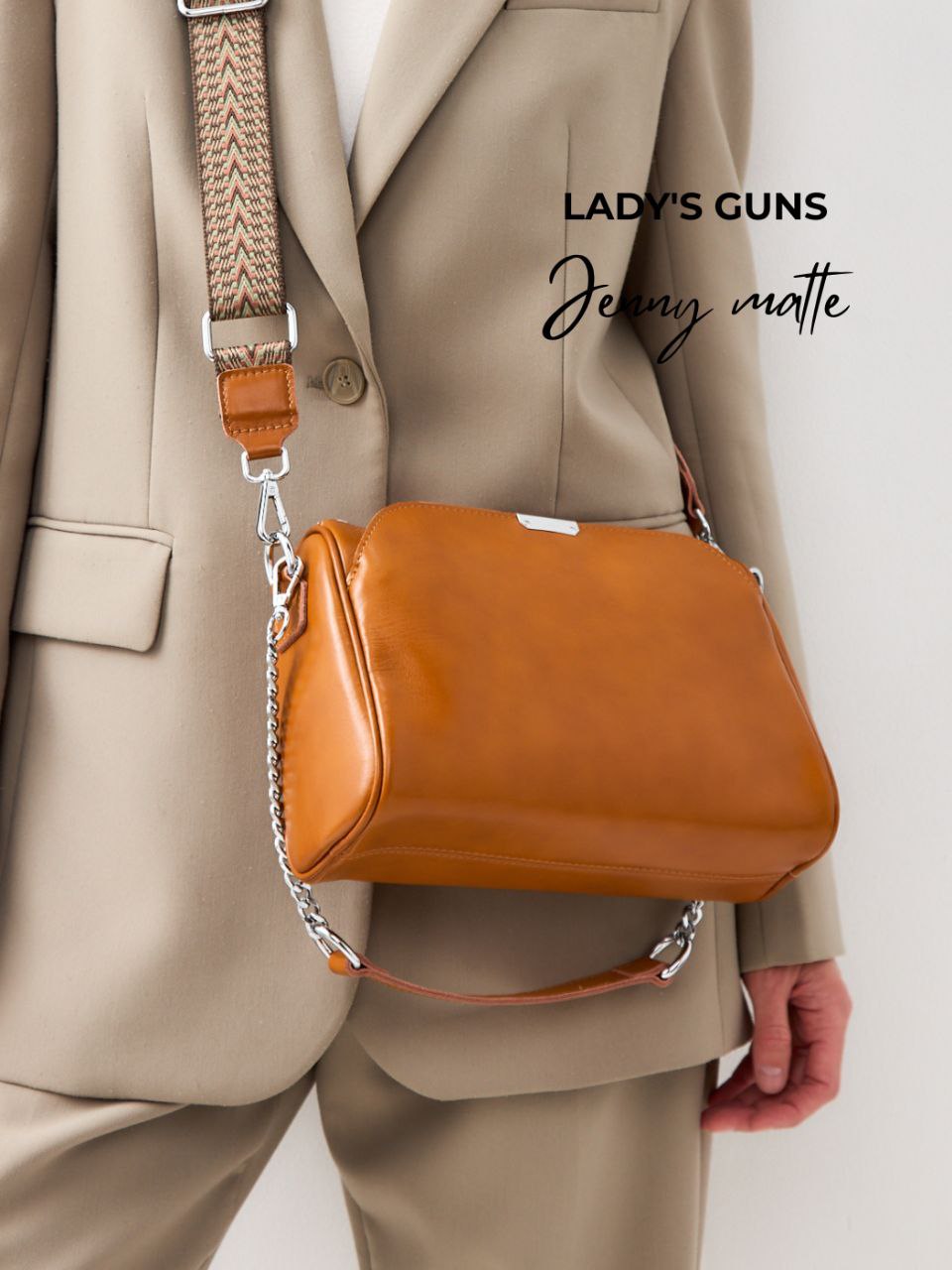 Сумка женская кросс-боди Lady's Guns JENNY Matte из натуральной кожи ...