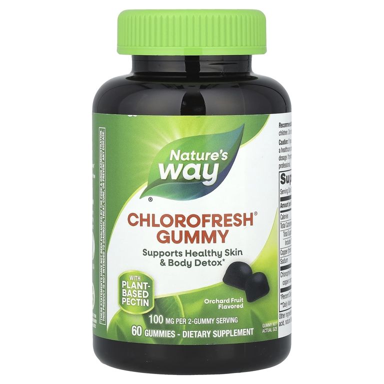 Nature's Way, Chlorophyll Gummy, Жевательные мармеладки с хлорофиллом ...