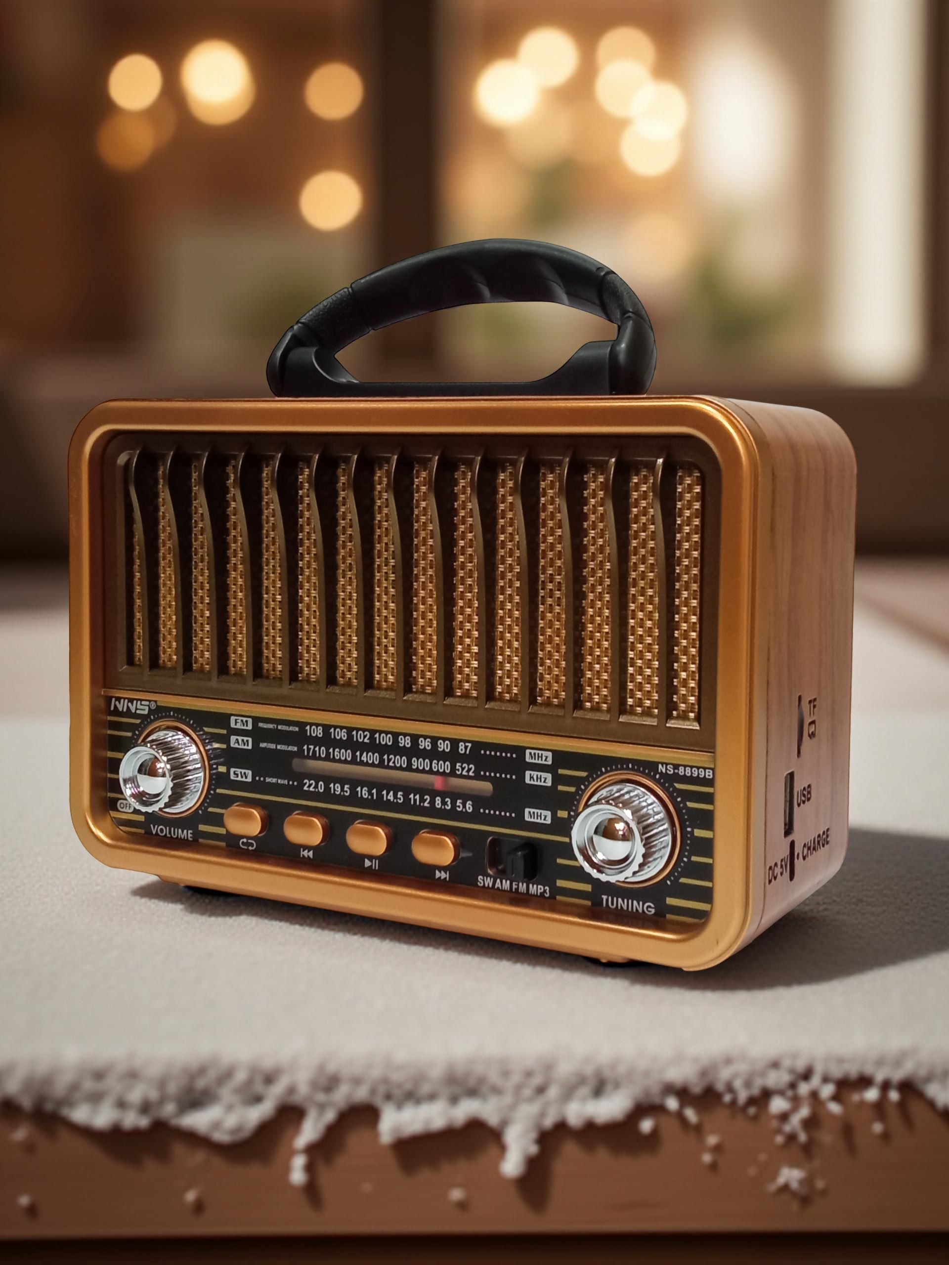 Радиоприемник в ретро стиле+MP3 плеер, Bluetooth NNS NS-8899BT (светло ...