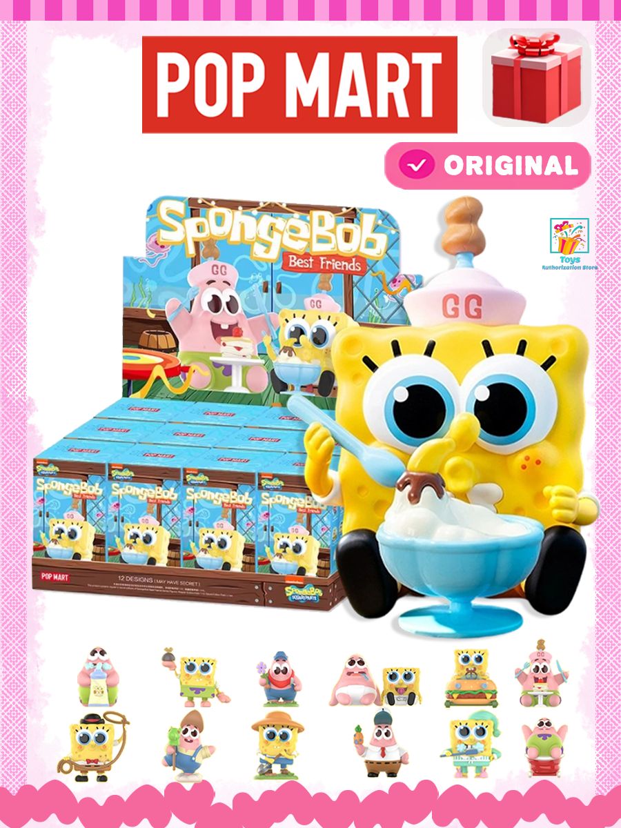 Коллекционная фигурки Слепая коробка игрушка POP MART SpongeBob Best ...