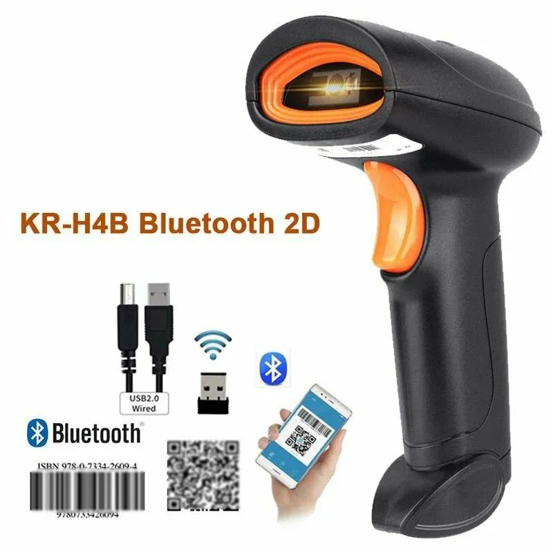 Беспроводной Bluetooth 2D сканер штрихкода Kefar (Holyhah ) H4B USB для ...