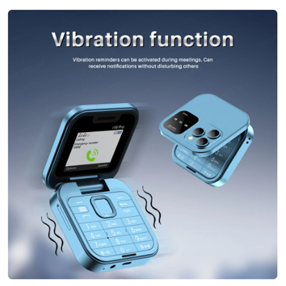 Мини-раскладной мобильный телефон FM-радио Голос Черный список Быстрый ...