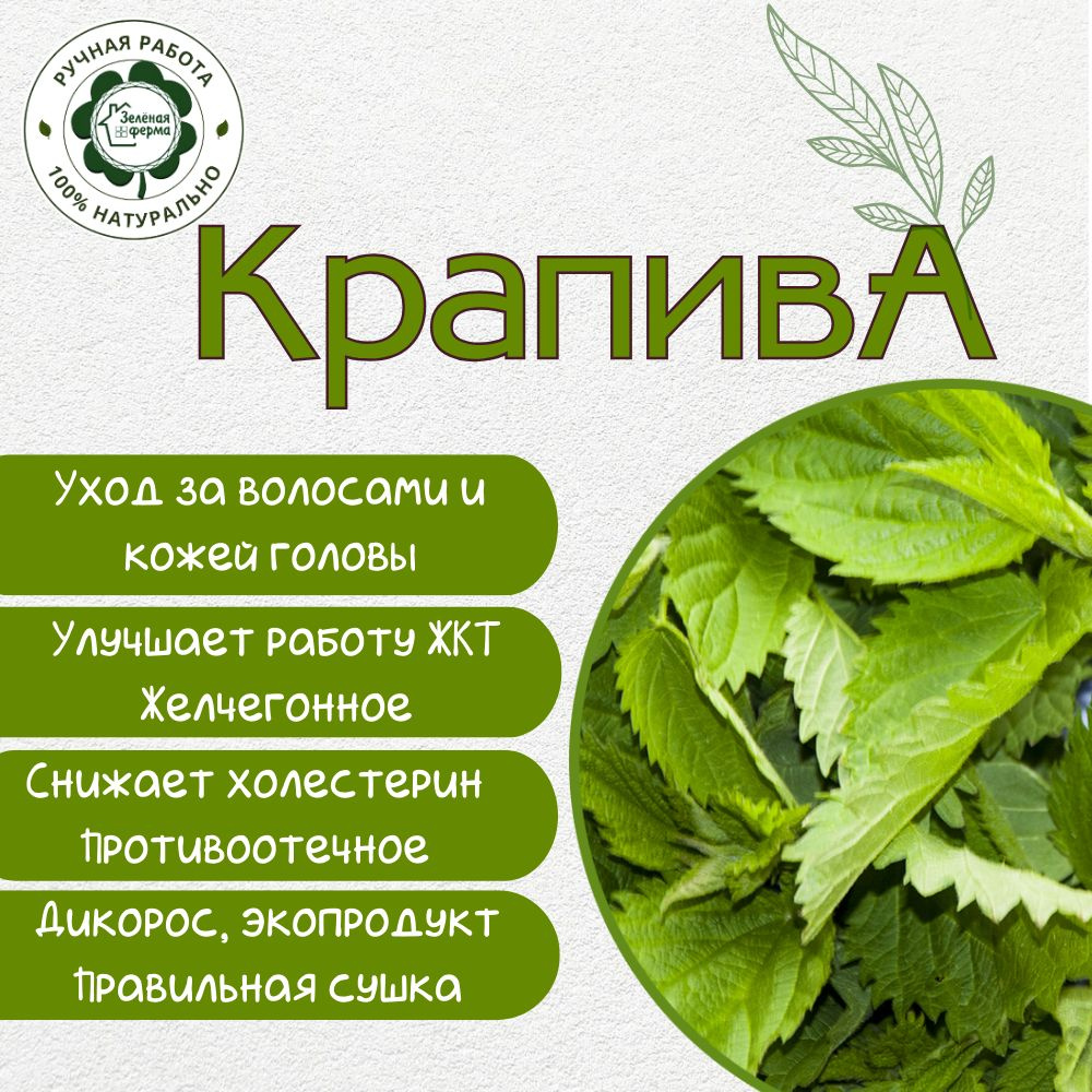 Крапива сушеная, 200 грамм, "Зелёная Ферма", фитосбор - купить с ...