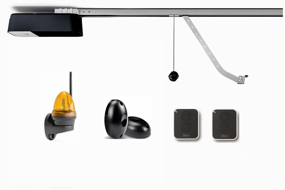 Автоматика для гаражных подъемных секционных ворот NICE SPO16BKCE-FULL-K, комплект: привод ...