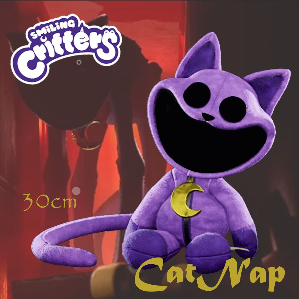 Мягкая игрушка, Poppy playtime 3, smiling critters cartoon, CatNap, Кэтнэп - купить с доставкой ...