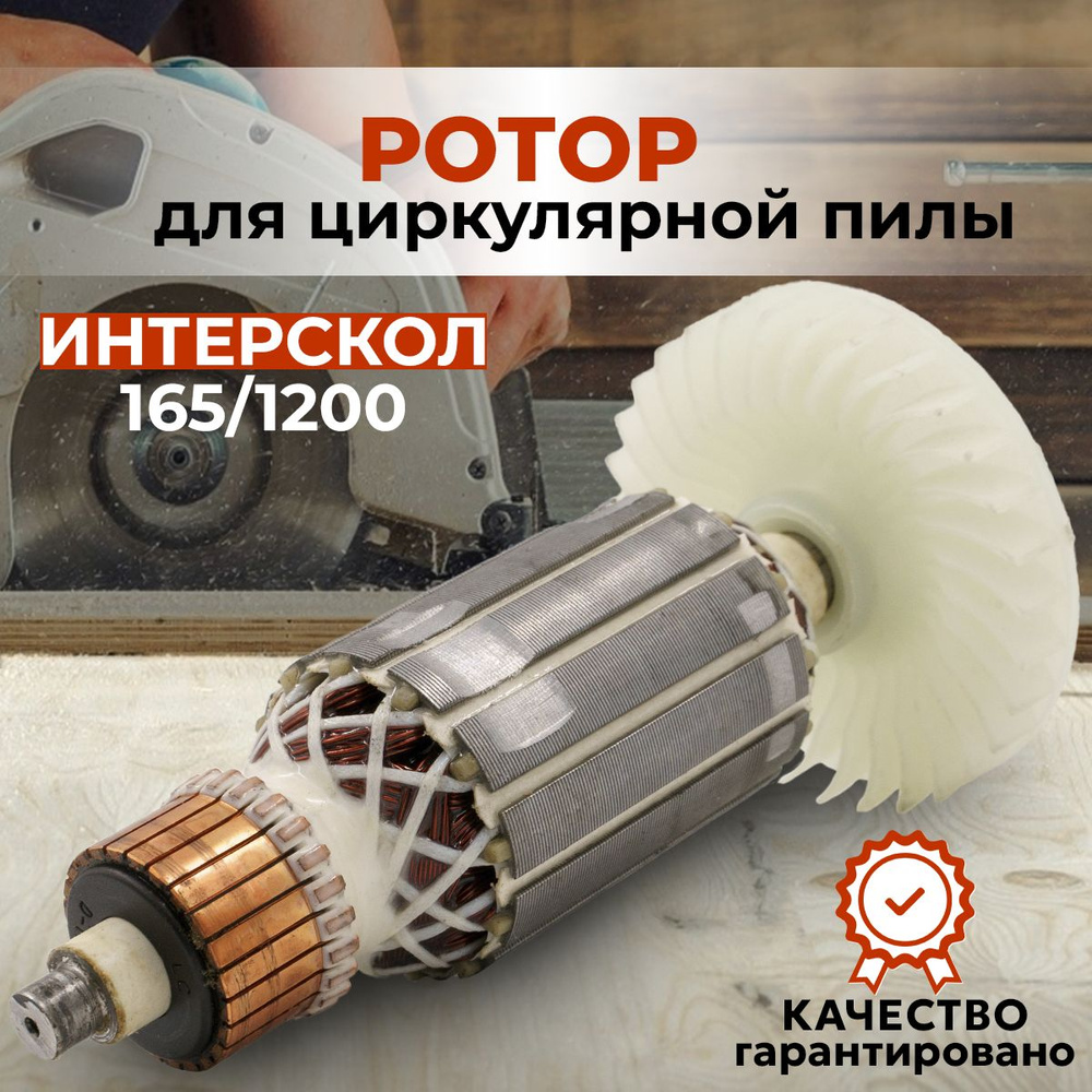Ротор, якорь для циркулярной пилы Интерскол ДП-165/1200 - купить по ...