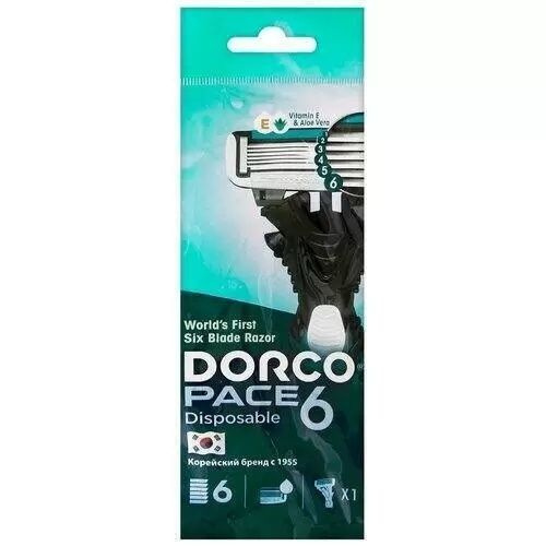 Станки для бритья DORCO "Pace 6", одноразовые, мужские, 4 шт - купить с ...