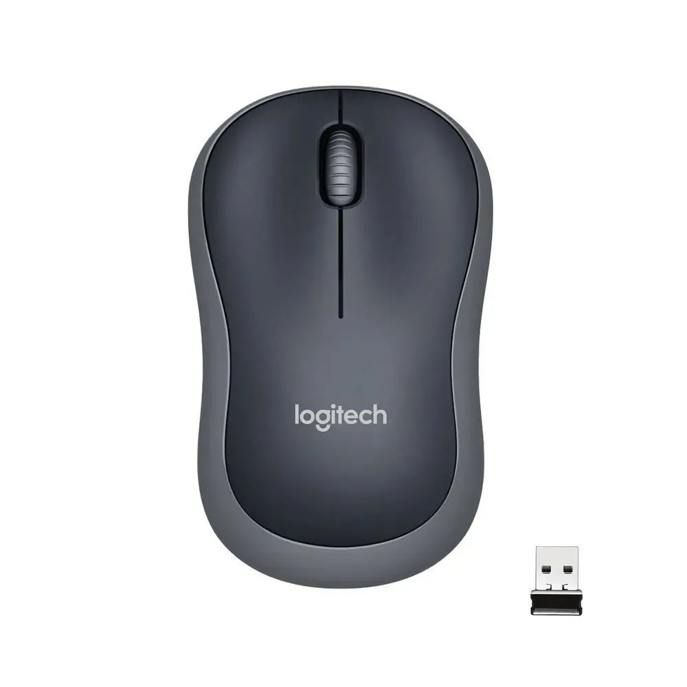 Мышь беспроводная Logitech беспроводная M185 , серый,910-002633 купить ...
