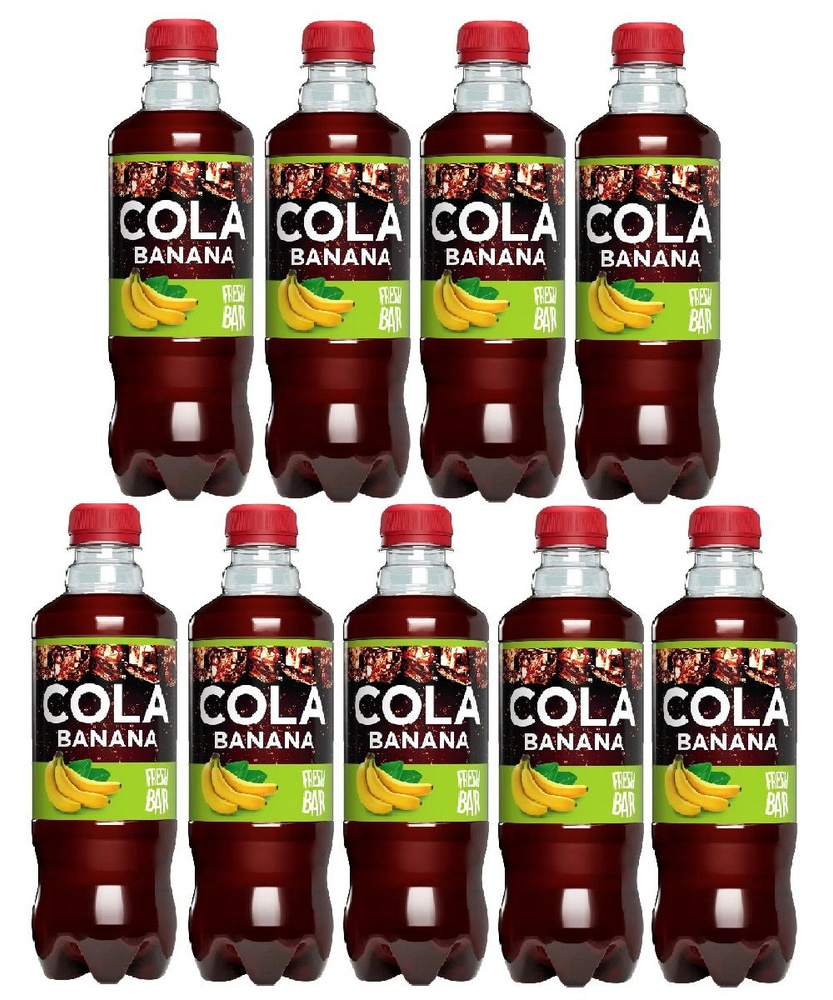 Газированный напиток Fresh Bar Cola banana, 480 мл х 9 шт - купить с ...