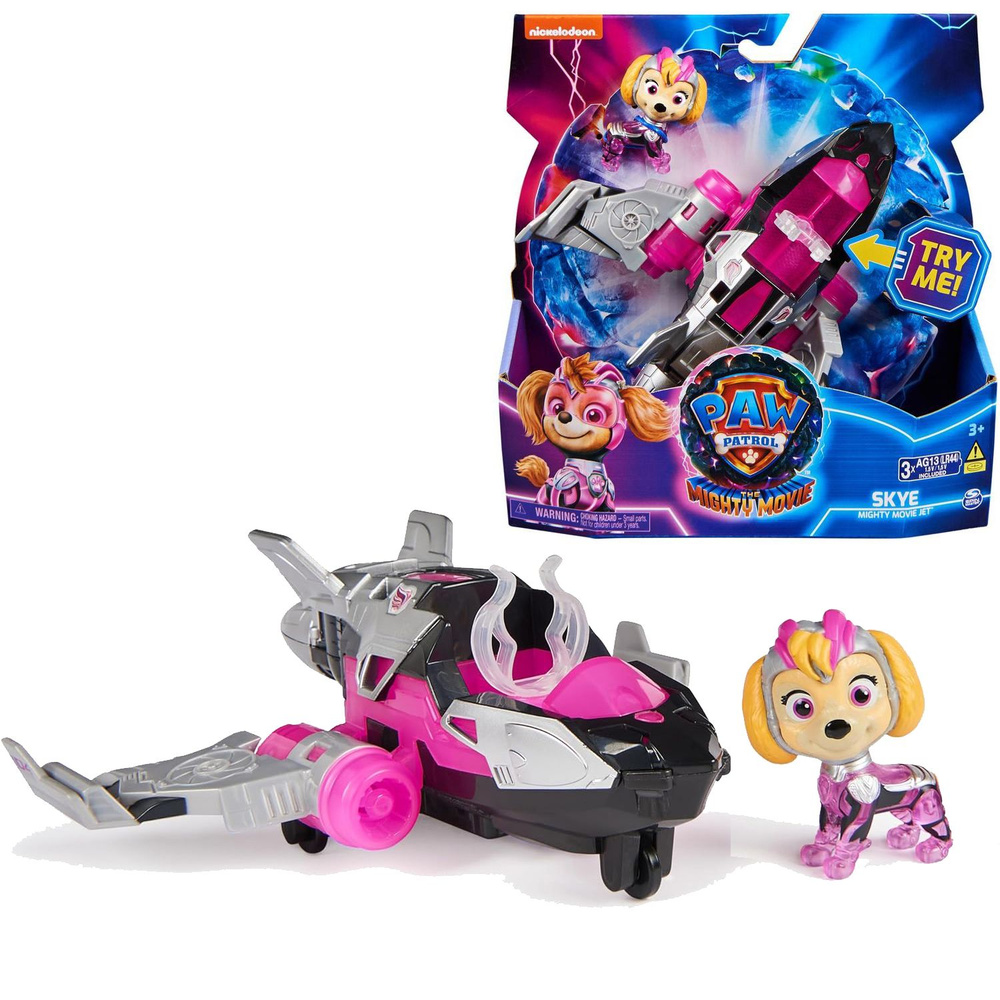 Игрушечная машинка Paw Patrol the mighty movie, Jet & Skye , свет и ...