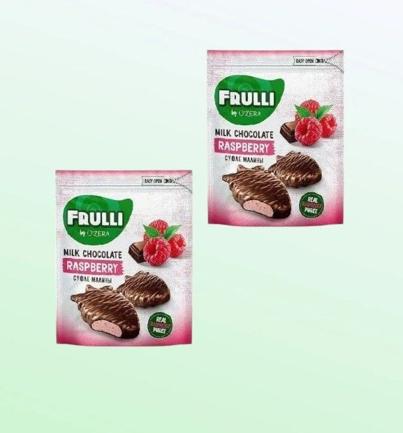 Ozera, конфеты Frulli суфле малины в шоколаде, 125 г, 2 упаковки купить ...