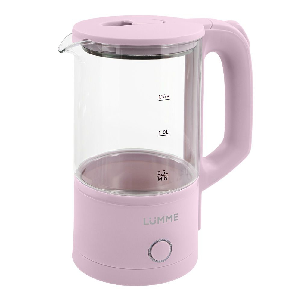 Чайник электрический LUMME LU-4105 стеклянный с подсветкой , розовый купить на OZON по низкой ...