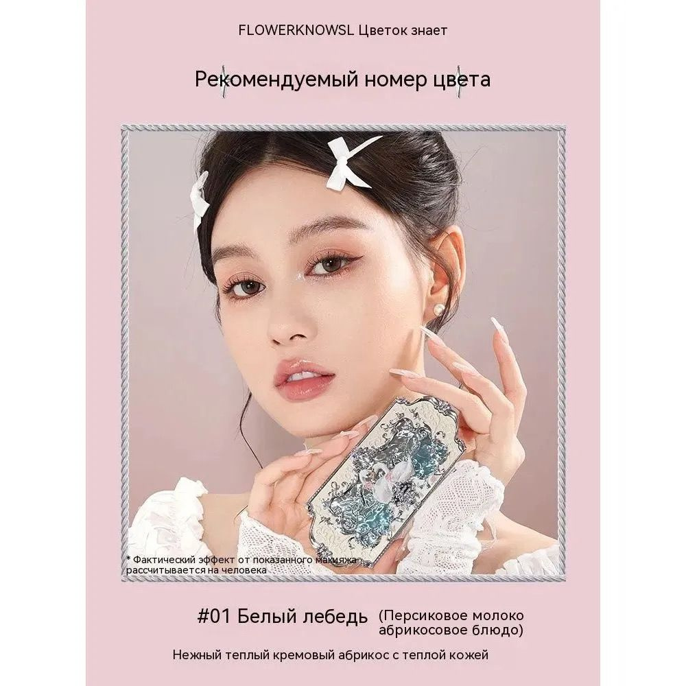Flower Knows 01 оттенок Edens Angel,Девятицветная палитра теней для век ...