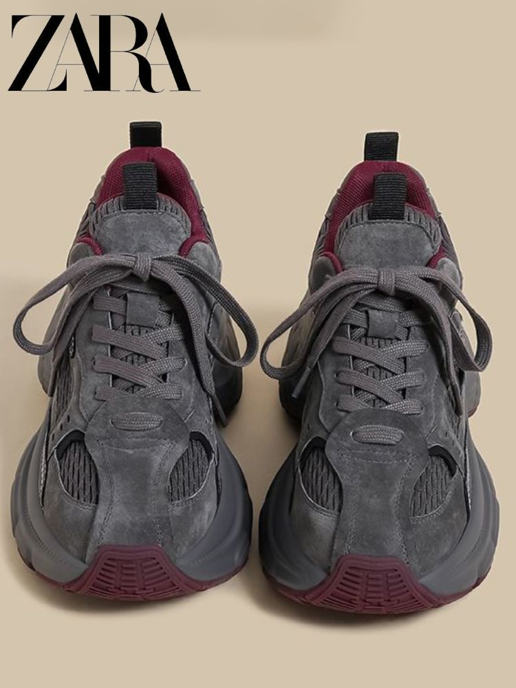 Кроссовки Женский Zara Синтетическая кожа Туризм, Альпинизм, размер 36 Зима Шнурки Испания ...