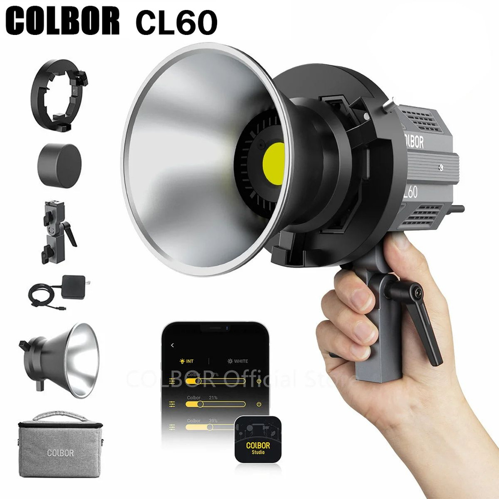 COLBOR CL60 Компактный студийный LED светильник для видеосъемки 65W ...