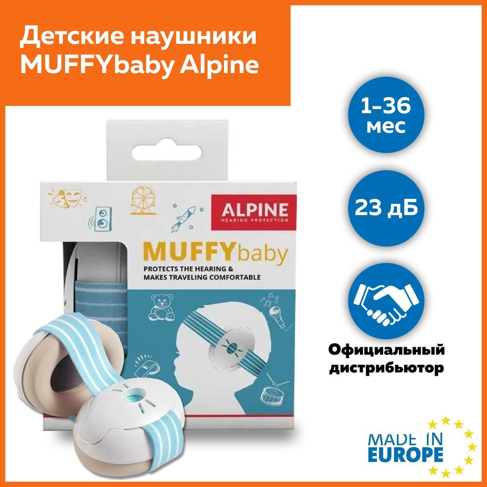 Наушники для детей MUFFY BABY (голубые), Alpine купить на OZON по ...