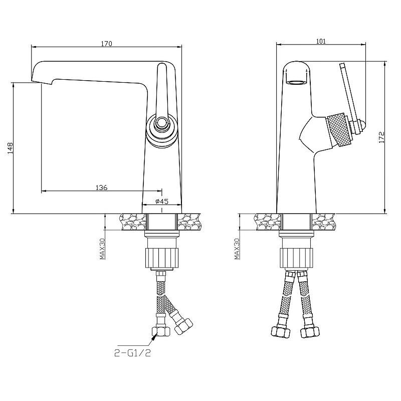 Смеситель для раковины ESKO Bangkok BG26M Хром купить на OZON по низкой цене (1878770354)