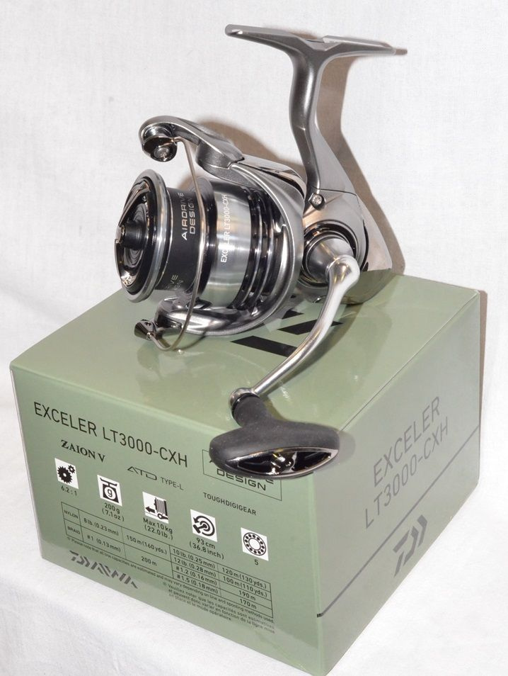 Катушка Daiwa 23 EXCELER, Безынерционная, 3000CXH, Передний фрикцион ...