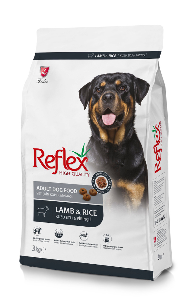 REFLEX Adult Dog Food Lamb & Rice 3 кг сухой корм для собак с ягненком и рисом купить на OZON по ...