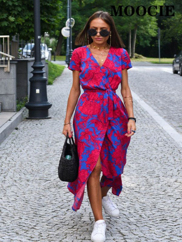 Платье Женский MOOCIE красный Вечерний/праздничный Полиэфирное волокно ...