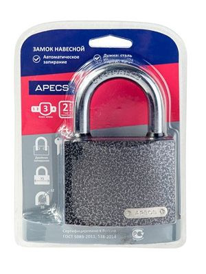 Замок навесной Apecs PD-01-75-Blister купить на OZON по низкой цене (1977145328)