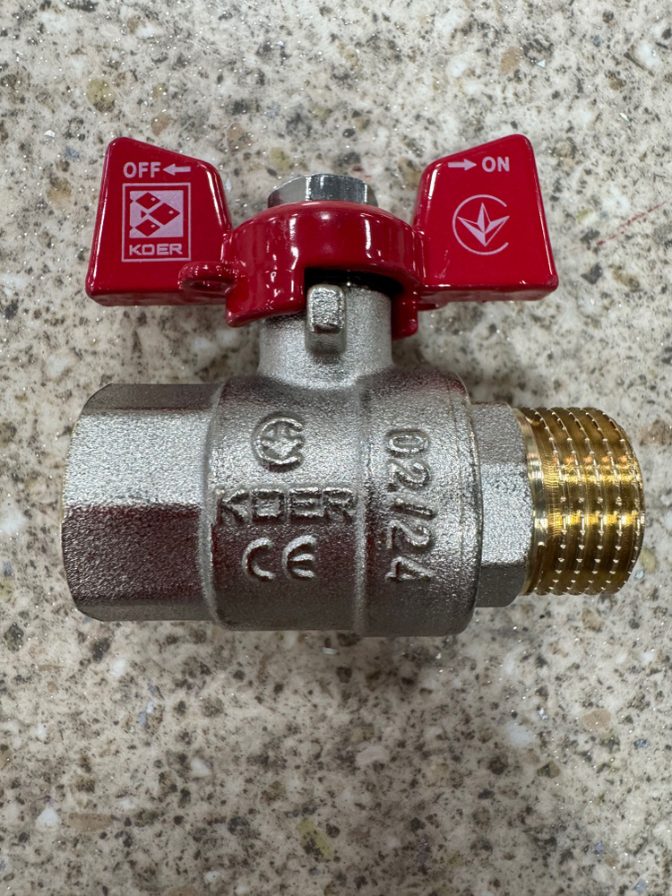 Кран шаровой 1/2" г/ш ручка-бабочка Koer купить на OZON по низкой цене ...