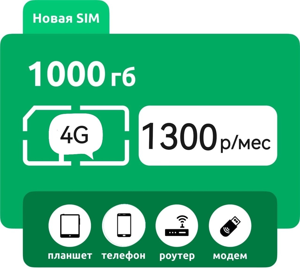 SIM карта безлимитный интернет для модема купить на OZON по низкой цене