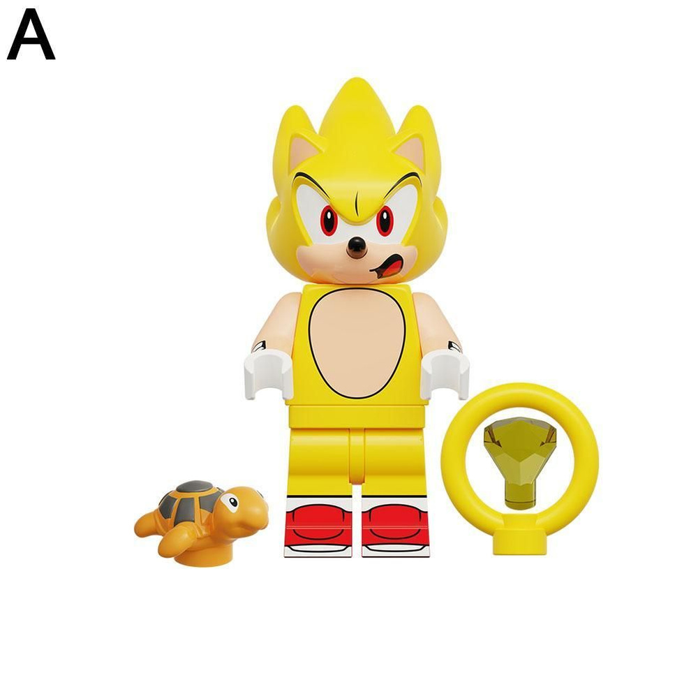 Набор минифигурок Супер Соник / Super Sonic совместимы с конструкторами лего 8шт (4.5см, пакет ...