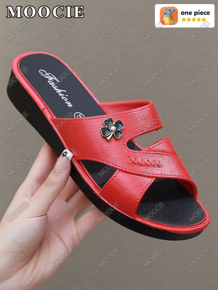 Пантолеты Женский MOOCIE, размер 36 Искусственная кожа Толстая подошва Без застёжки Лето купить ...