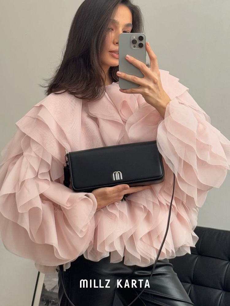 Сумка женская багет MIKKE черная купить на OZON по низкой цене (1687468577)