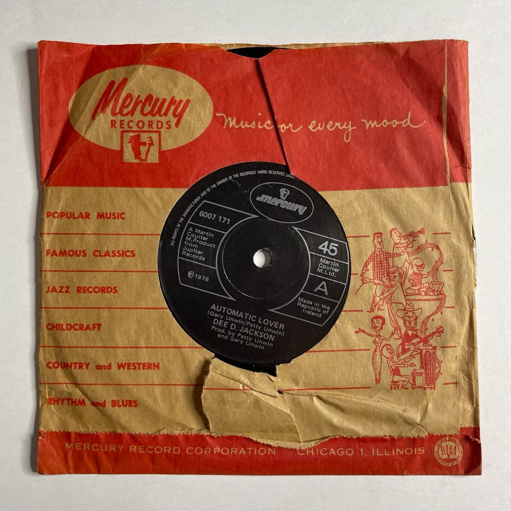 Винтажная виниловая пластинка LP Dee D. Jackson Automatic Lover ...